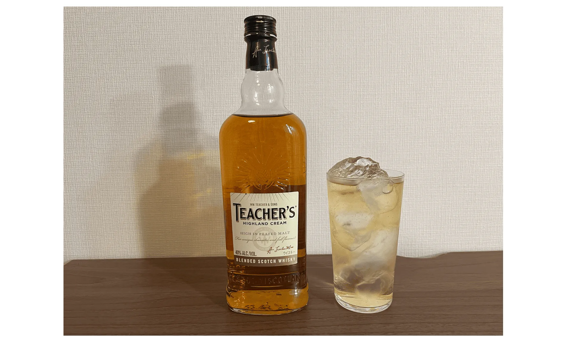 Whisky Lab編集部がティーチャーズを試飲してみました。まずはストレートで試してみたいと思います。